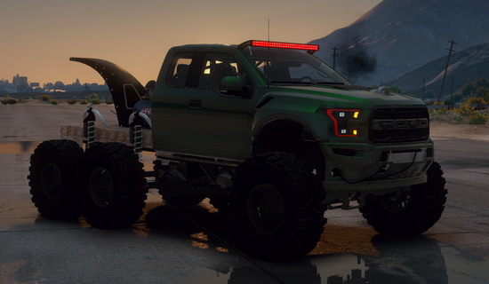Ford Raptor Pandem Flatbed with Animated Engine – FiveM Mods