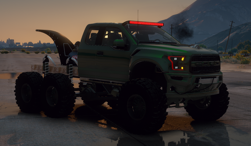 Ford Raptor Pandem Flatbed with Animated Engine – FiveM Mods