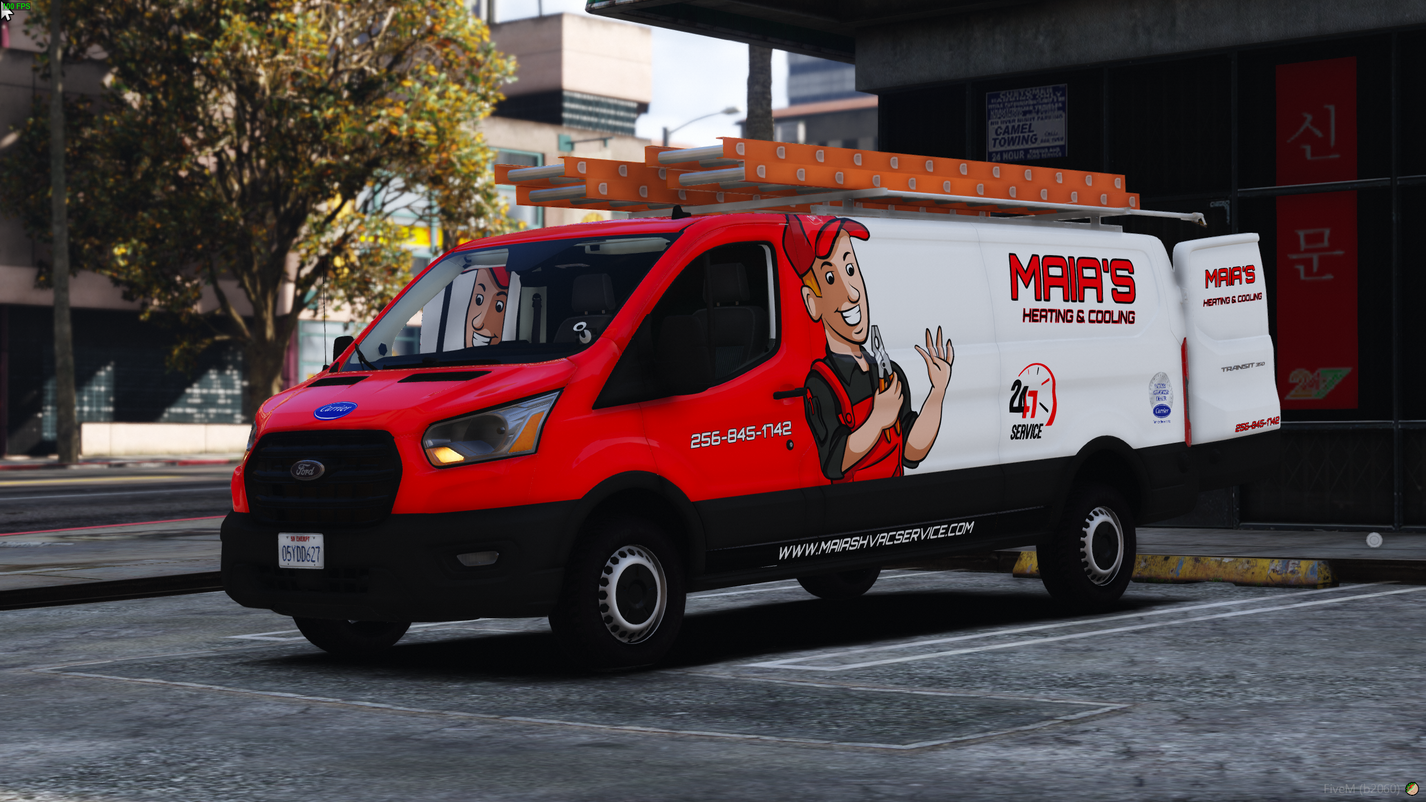 2022 Ford Transit HVAC Van – FiveM Mods